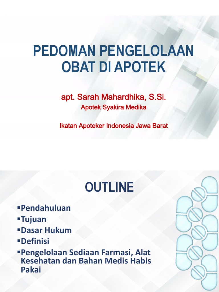 Sarah - Pedoman Pengelolaan Obat di Apotek. final | PDF
