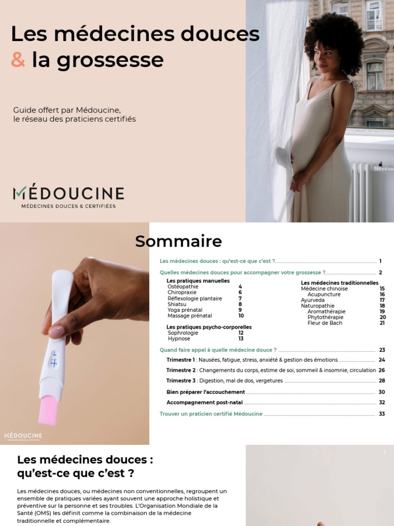 Guide Grossesse Medecines Douces | PDF | Accouchement | Chiropratique