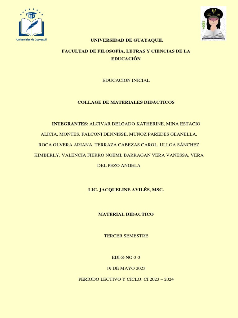 Collage de Materiales Didácticos en Educación Inicial | PDF