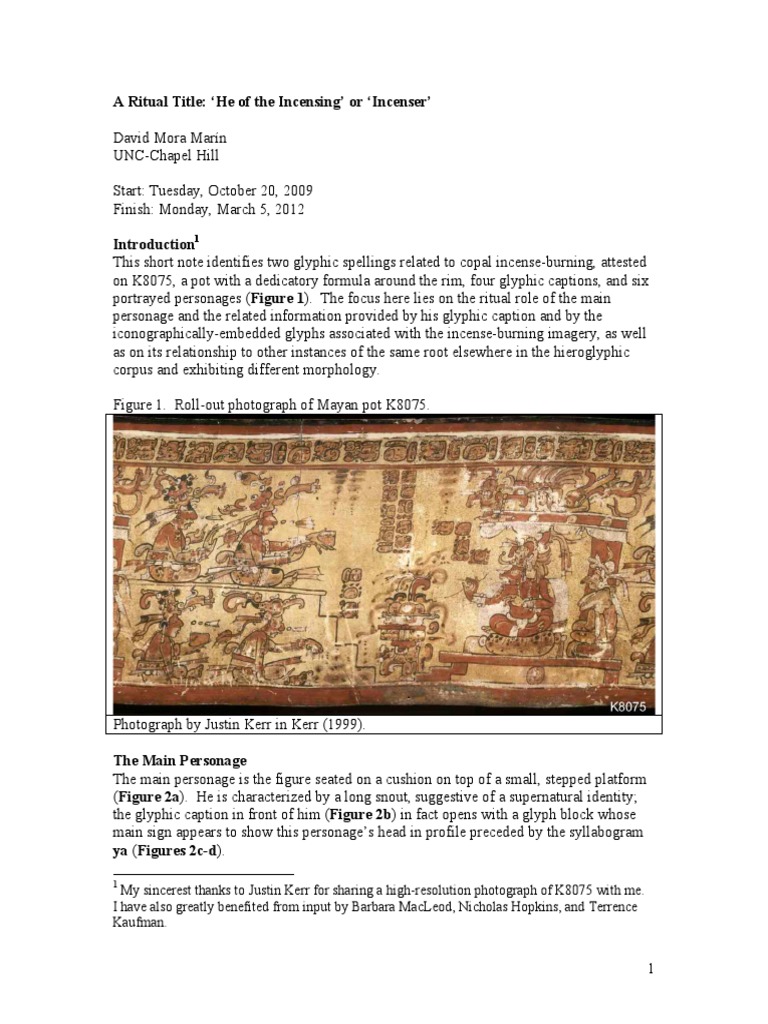 A Ritual Title He of The Incensing or in | PDF | Maya Civilization ...