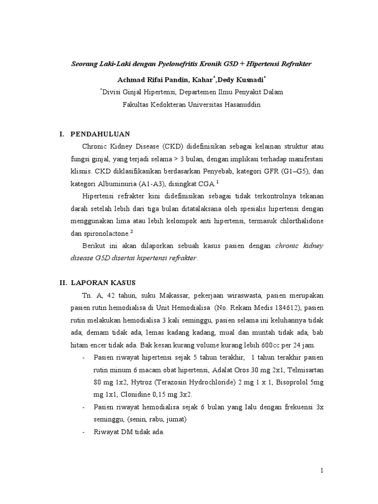 Hipertensi Refrakter + CKD | PDF