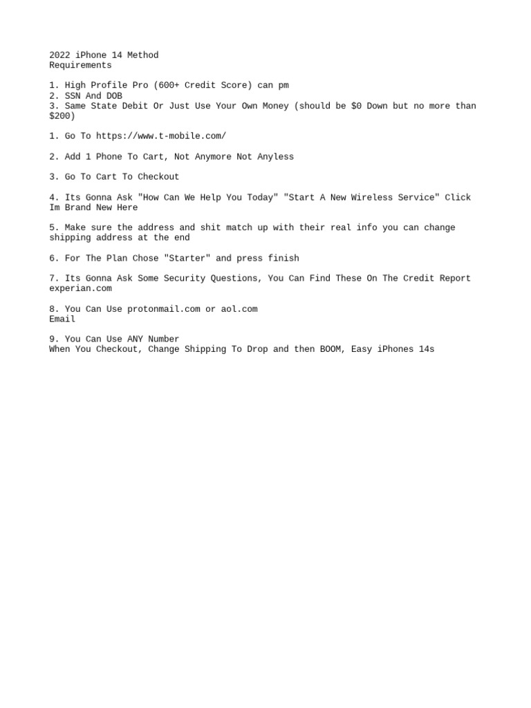 2022 Iphone 14 Method | PDF