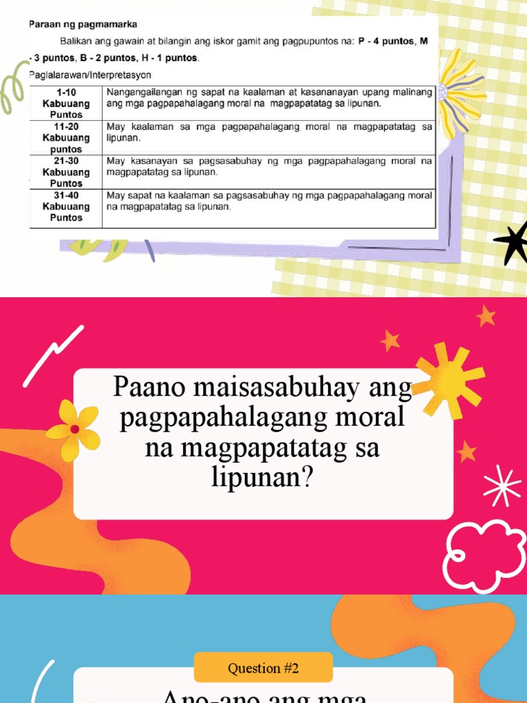Paano Maisasabuhay Ang Pagpapahalagang Moral Na Magpapatatag Sa Lipunan ...