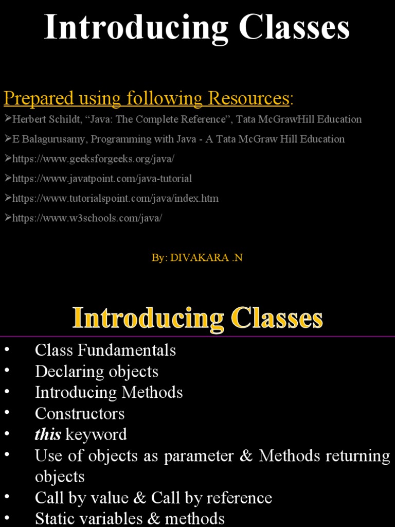 3 Object Oriented Programming Using Java Introducing Classes | PDF