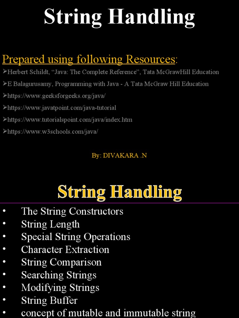 Object Oriented Programming Using Java String Handling Pdf 3339