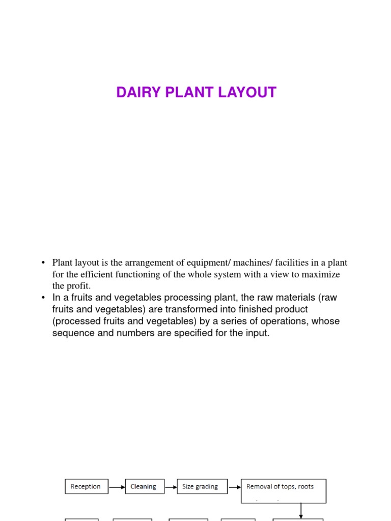 Dairy Plant Layout | PDF