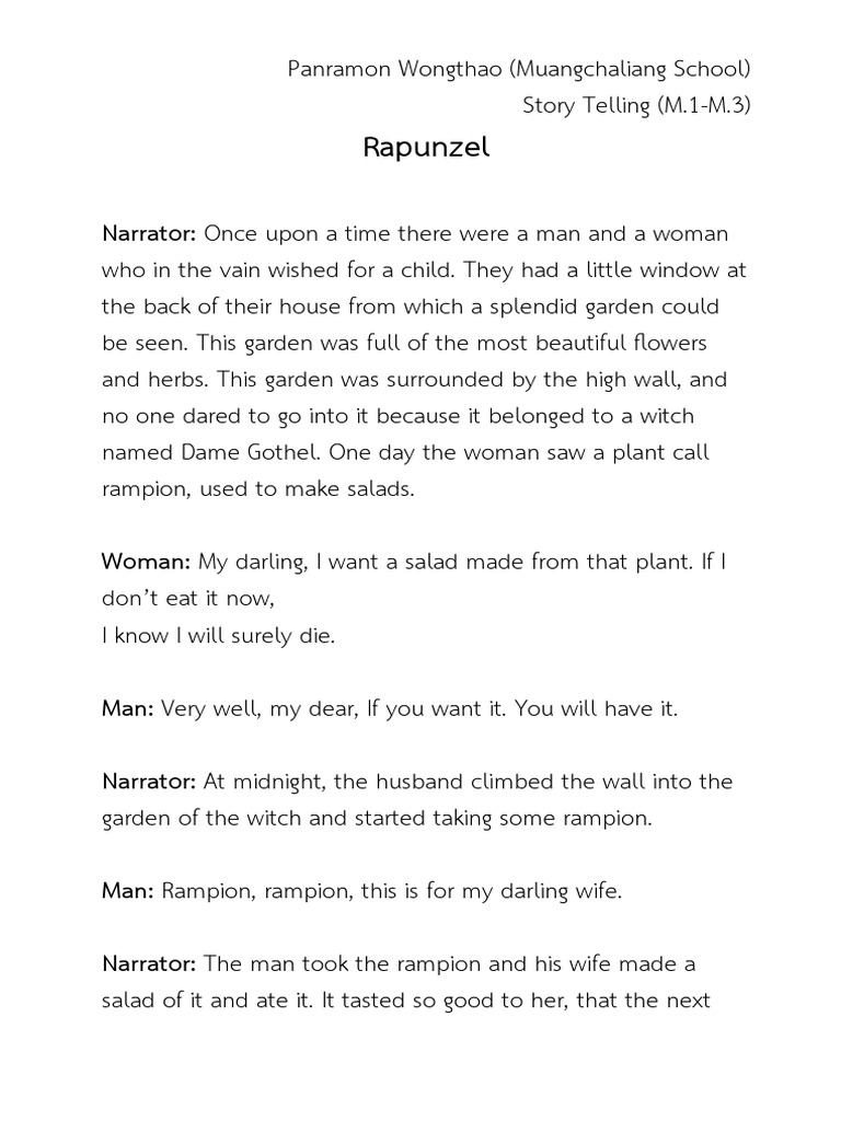 Rapunzel | PDF | Rapunzel | Fairy Tales