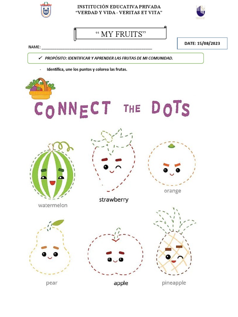 Ejercicios de Identificación de Frutas | PDF