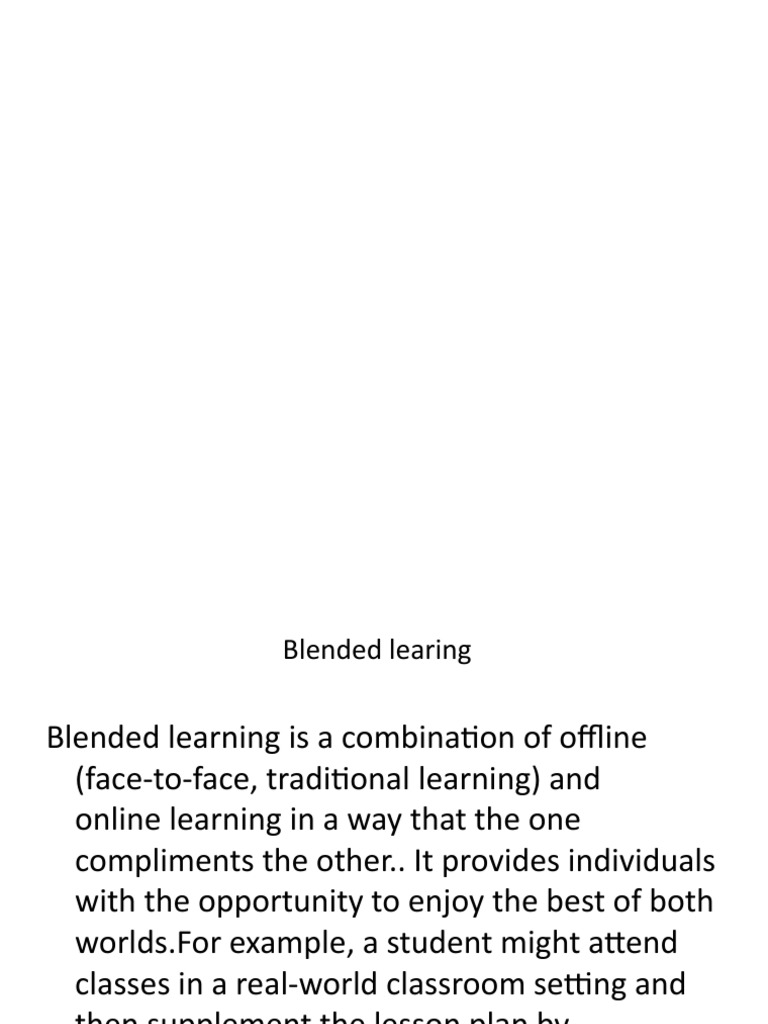 Blended Learning | PDF Blended Learning | PDF