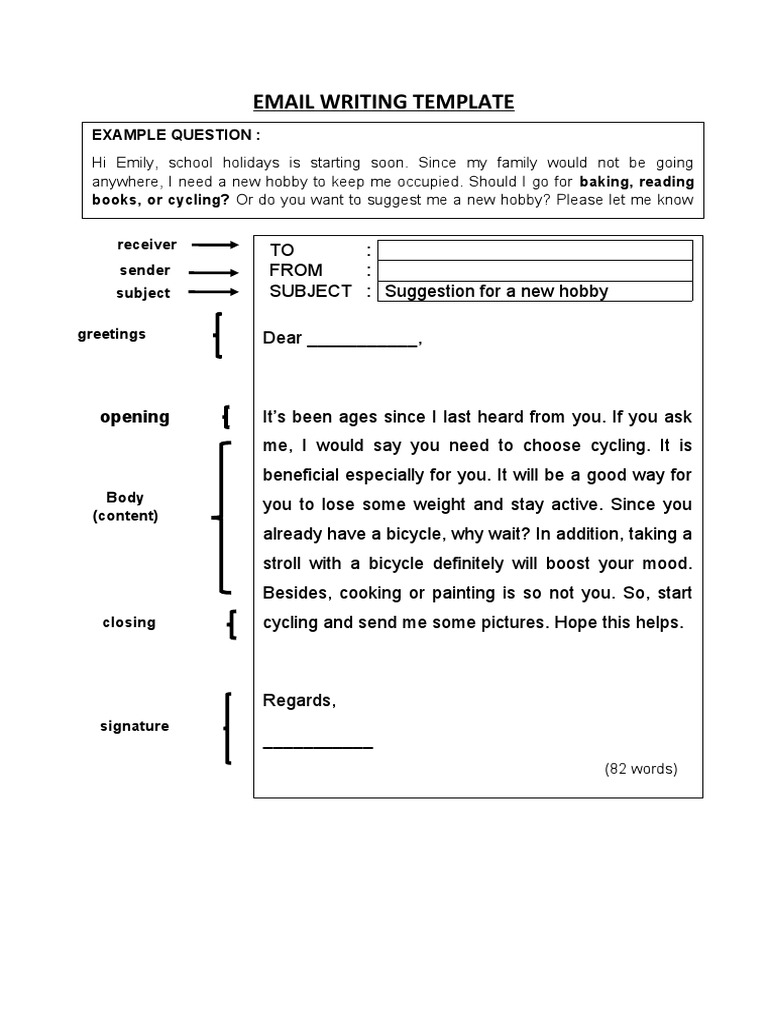 Email Writing Template | PDF | Self-Improvement