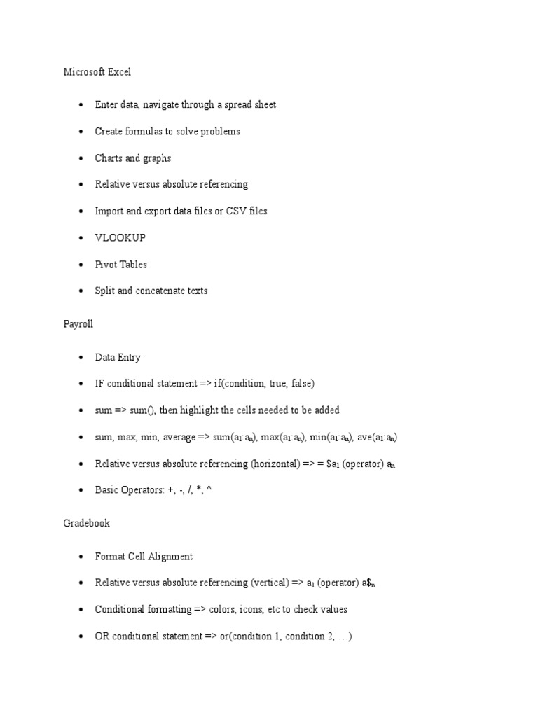 Microsoft Excel PDF
