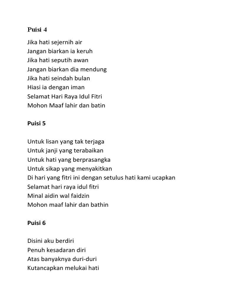 Puisi 1 | PDF