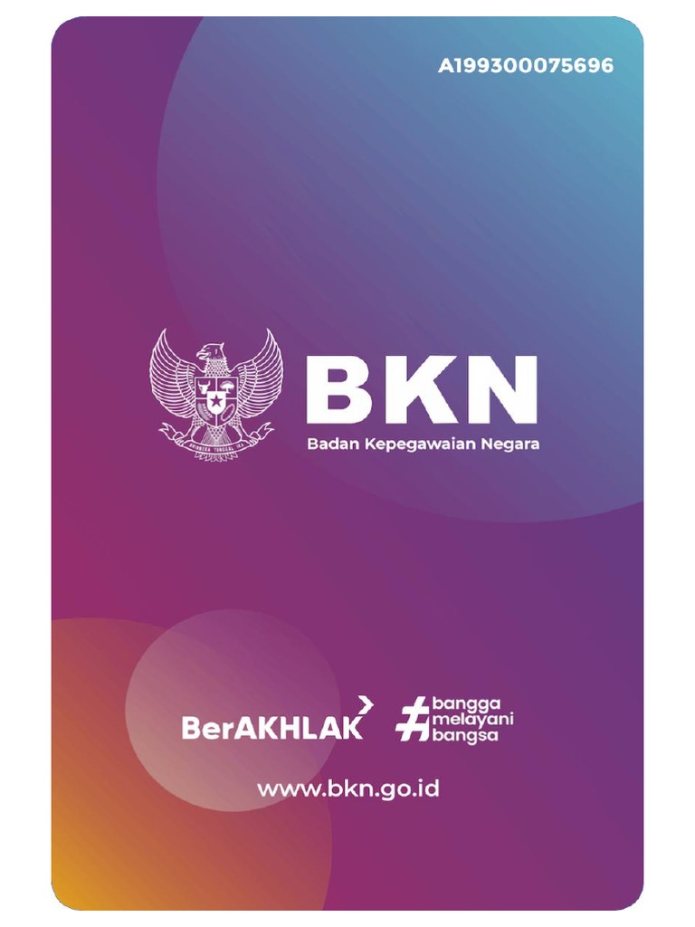 Kartu ASN Virtual Potrait Belakang | PDF