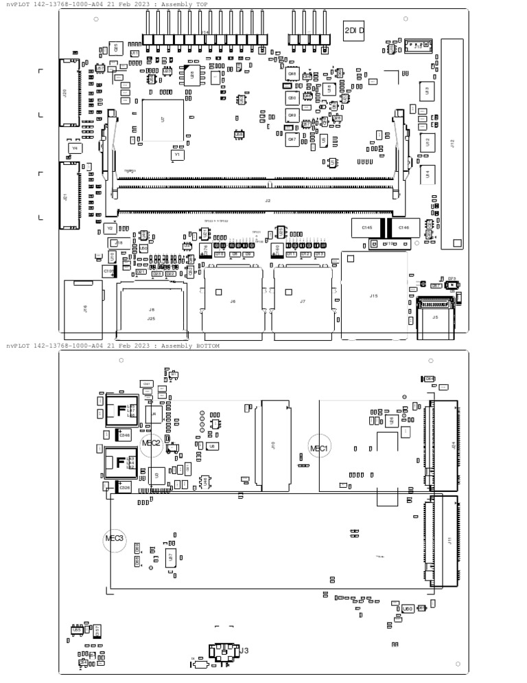 P3768 A04 PCB Assembly Drawing | PDF