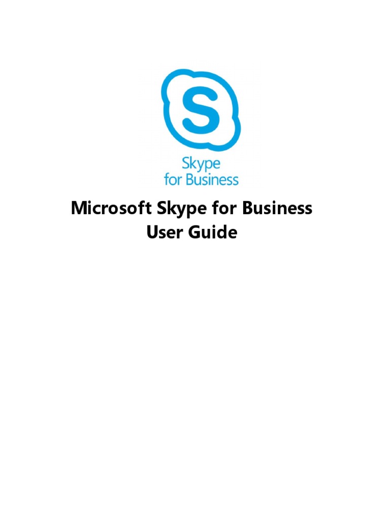 Microsoft Skype For Business User Guide | PDF
