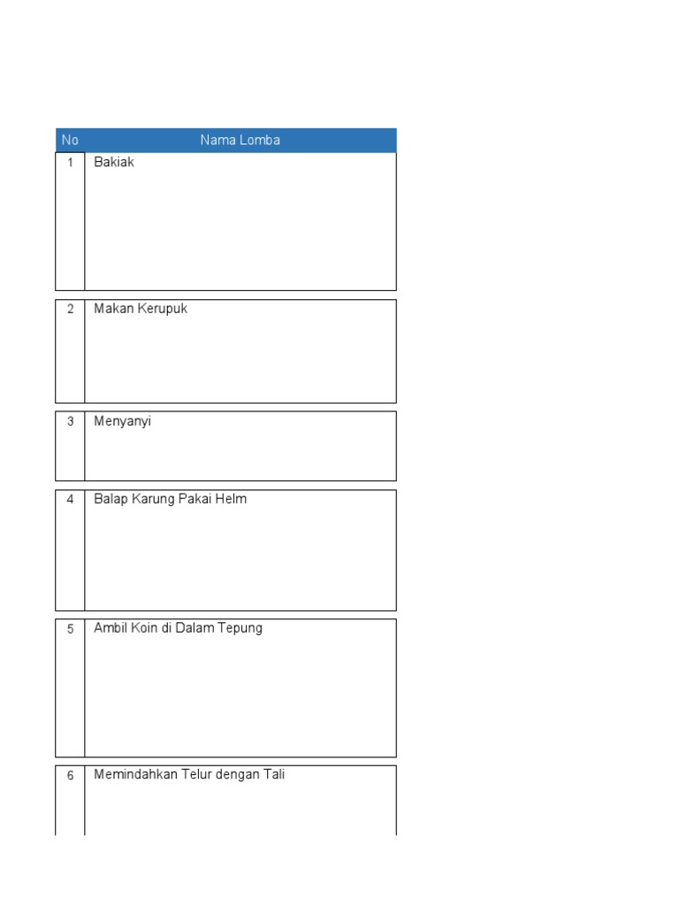 Konsep Atau Ide Lomba Memperingati HUT-RI | PDF