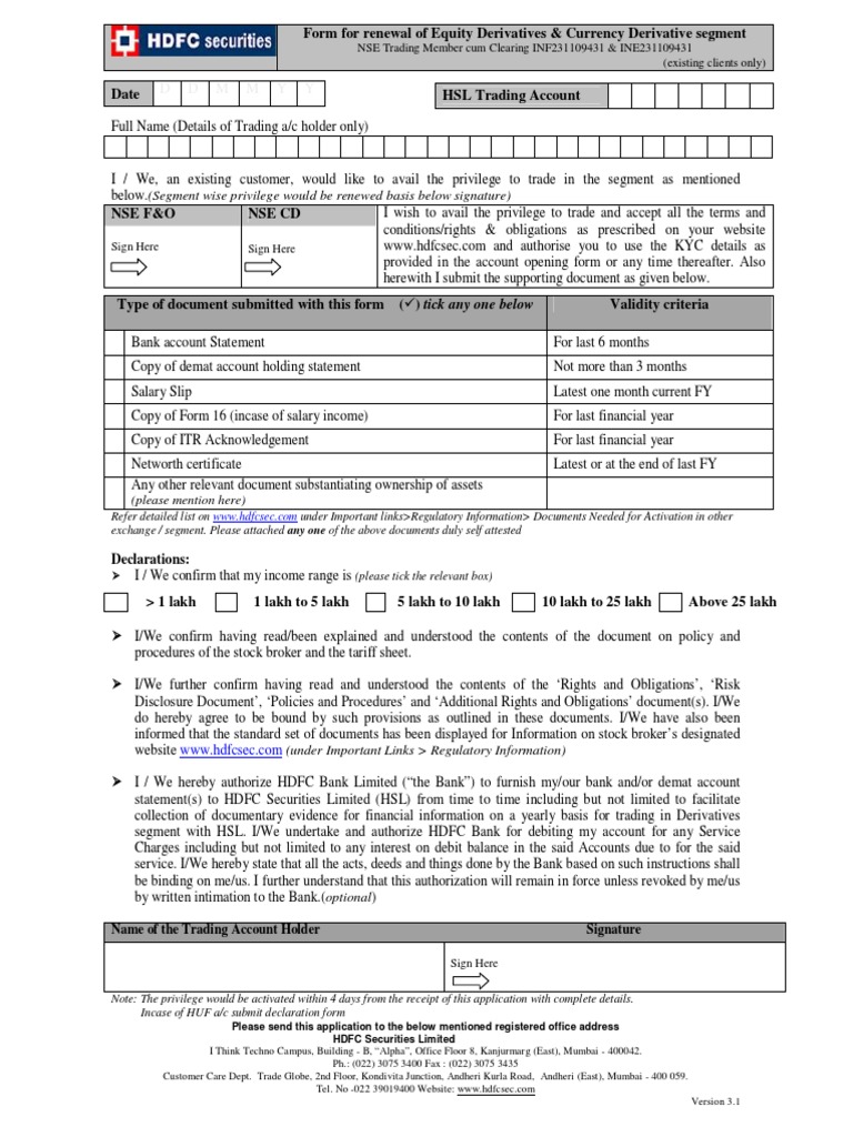 HDFC Annexure 1-201802221438583226383 | PDF