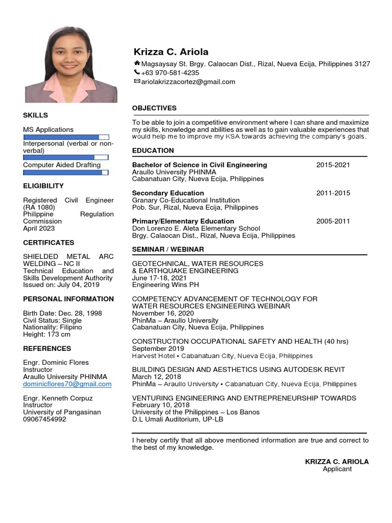 Resume Krizza Ariola | PDF