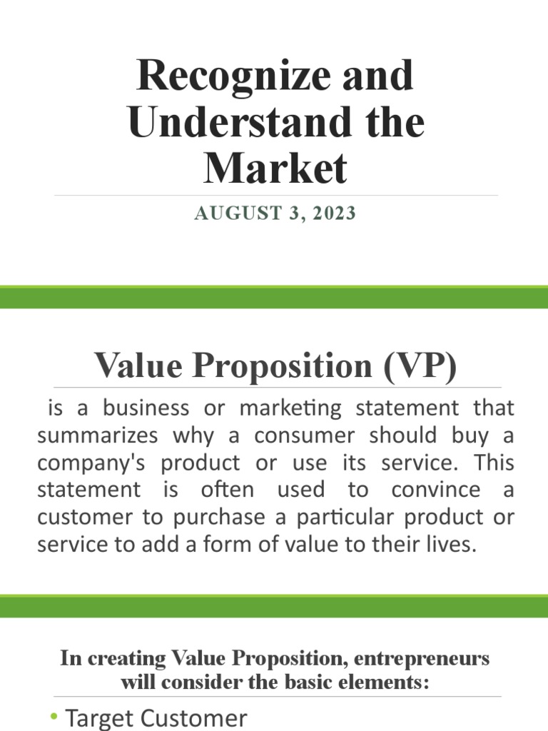 Understanding Market Value Propositions | PDF | Market Segmentation | Marketing