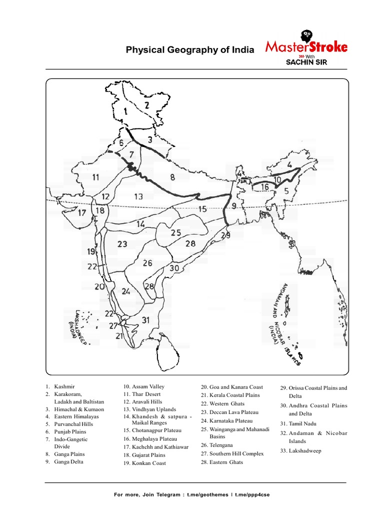 Natural Regions of India Explained | PDF