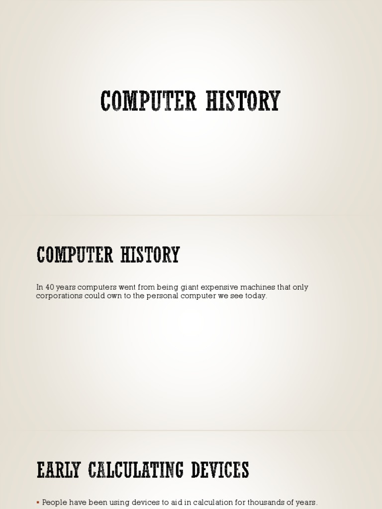 History of Computer | PDF