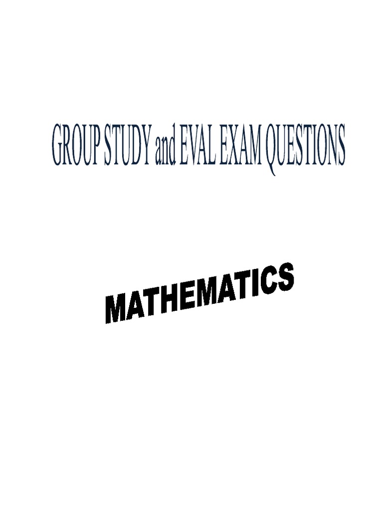 Eval Exam Questions | PDF