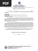 PARENTAL CONSENT FORM - Template Pursuant To Annex C of DepEd Order No ...