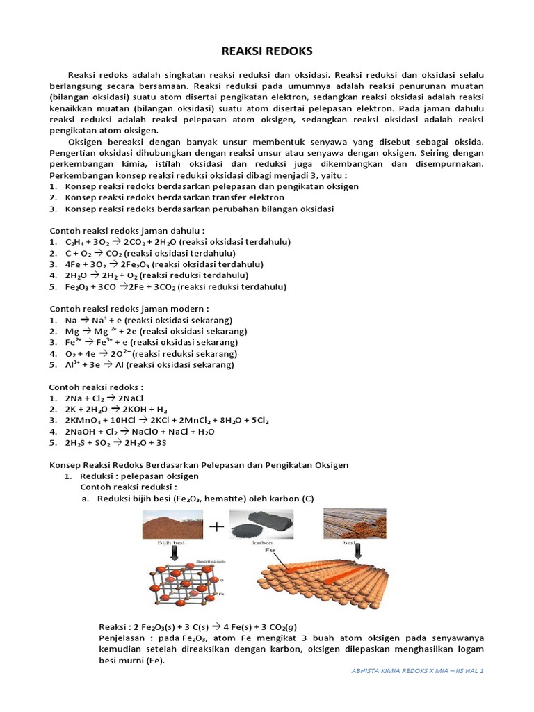 Reaksi Redoks 2023_2024 | PDF