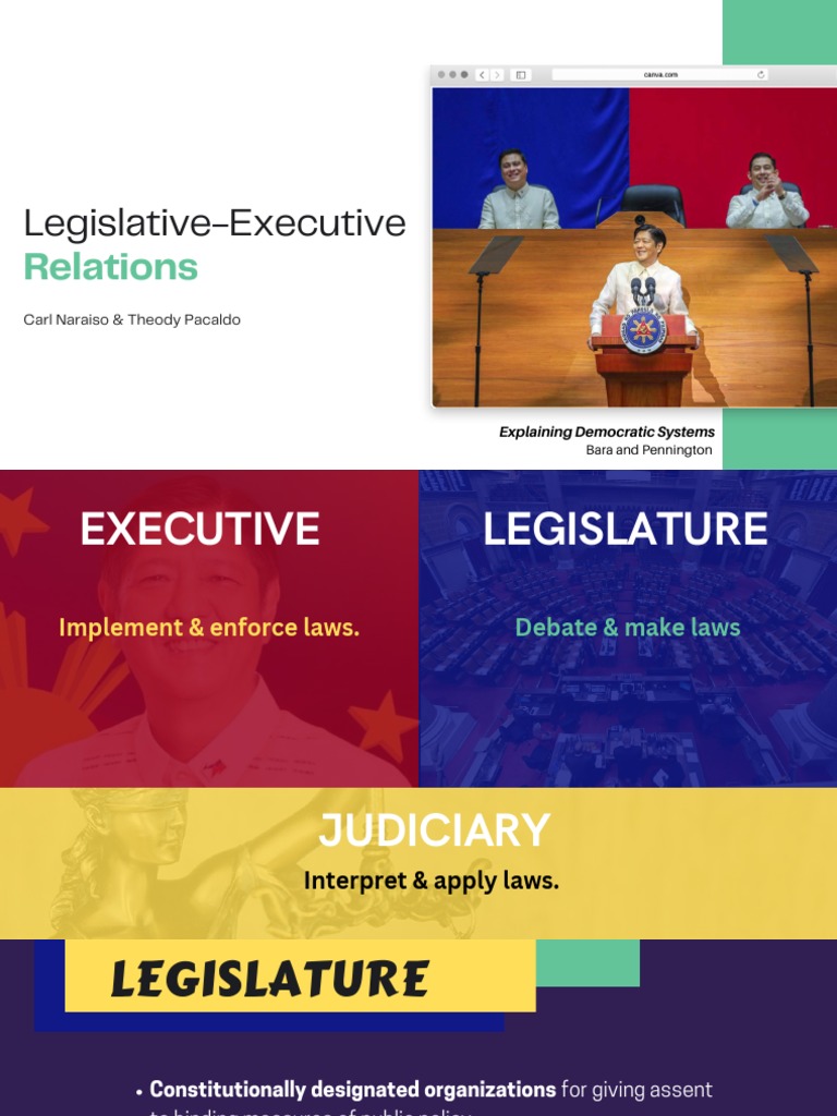 (PDF) Legislative-Execcutive Relations Part 1 | PDF | Legislature ...