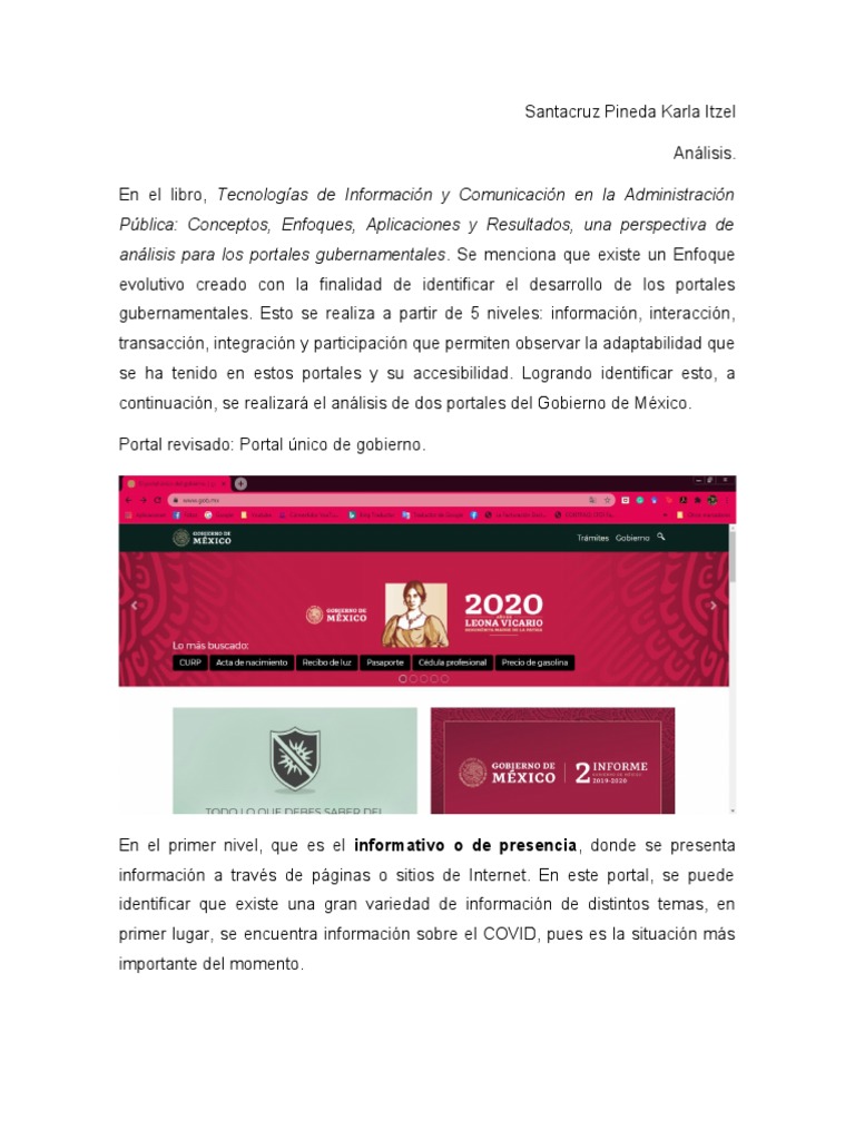 Análisis portales | PDF | Internet | Sitios web