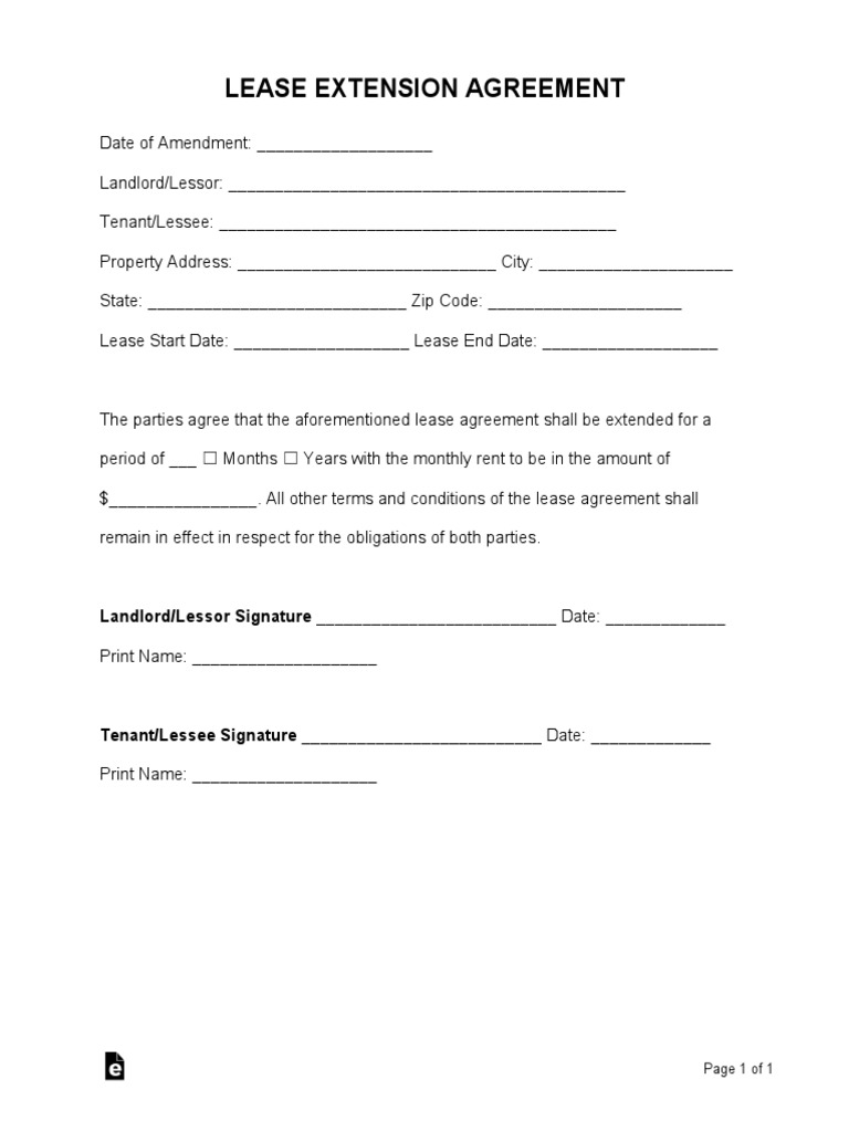 Lease-Extension-Agreement | PDF