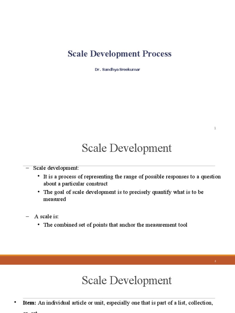 11 Scale Development Process | PDF | Validity (Statistics) | Sampling (Statistics)