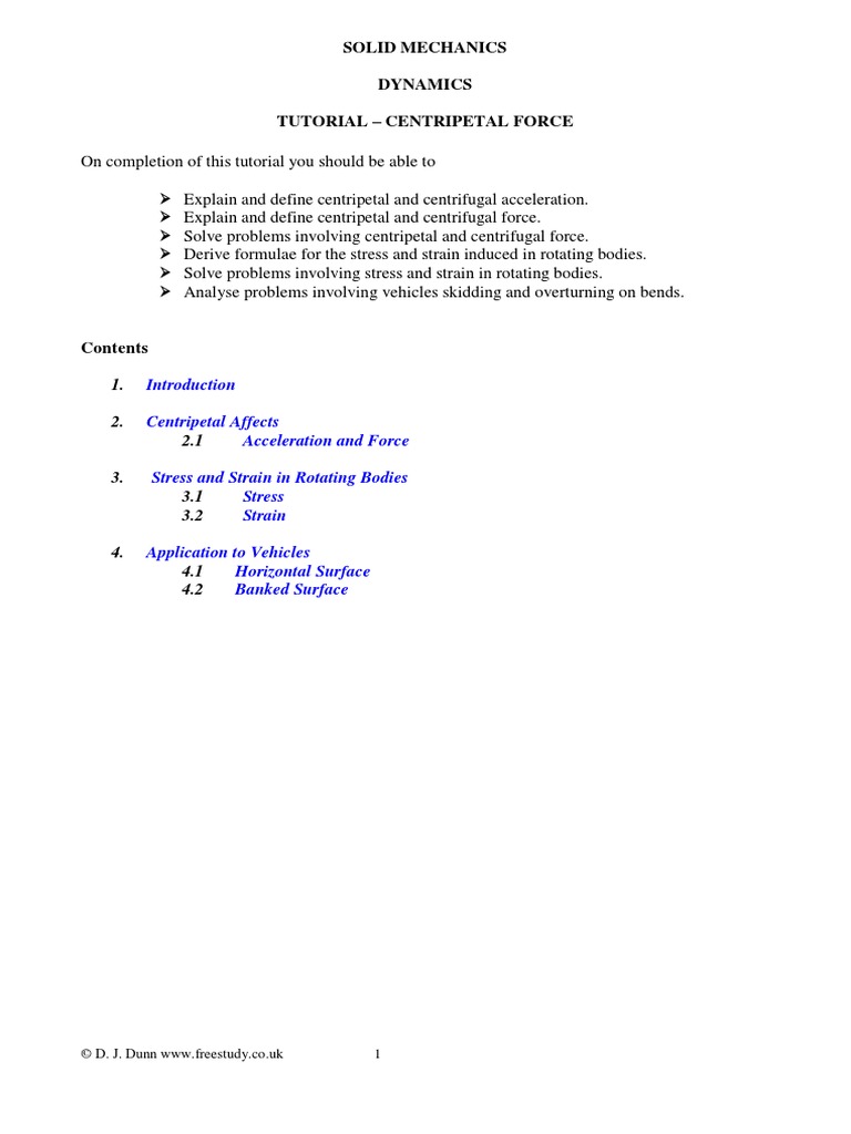 Centripetal and Centrifugal Forces Explained | PDF