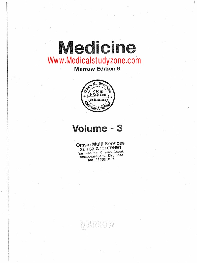 (Medicalstudyzone - Com) Marrow Ed6 Medicine Vol3 Part 1 | PDF