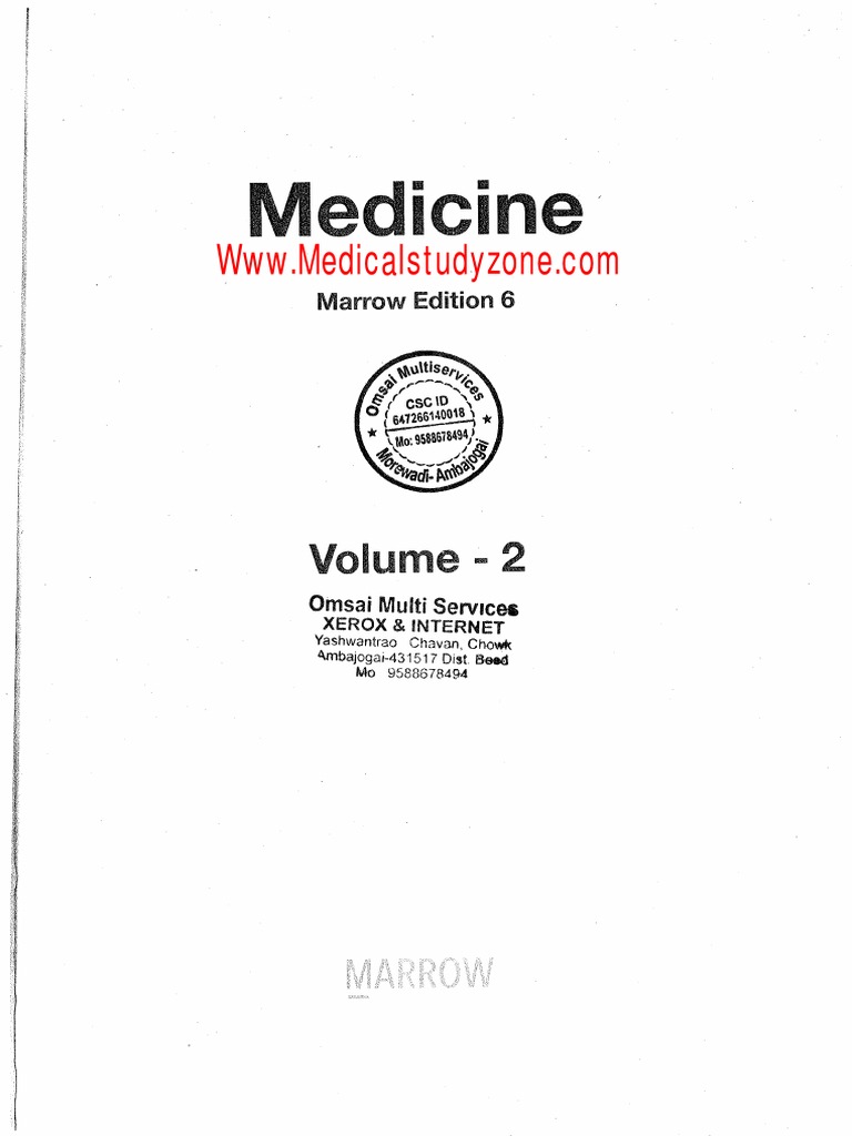 (Medicalstudyzone - Com) Marrow Ed6 Medicine Vol2 Part 1 | PDF