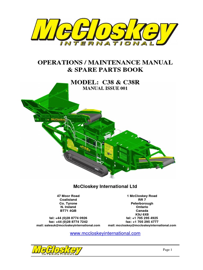 Part 1 C38 Operations Manual REV001 English | PDF | Manufactured Goods ...