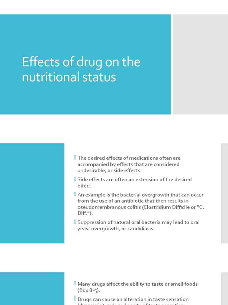 Drug Effects on Nutritional Status | PDF