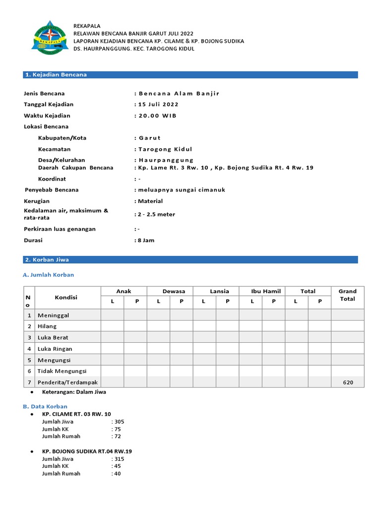 Contoh Assesment Banjir | PDF