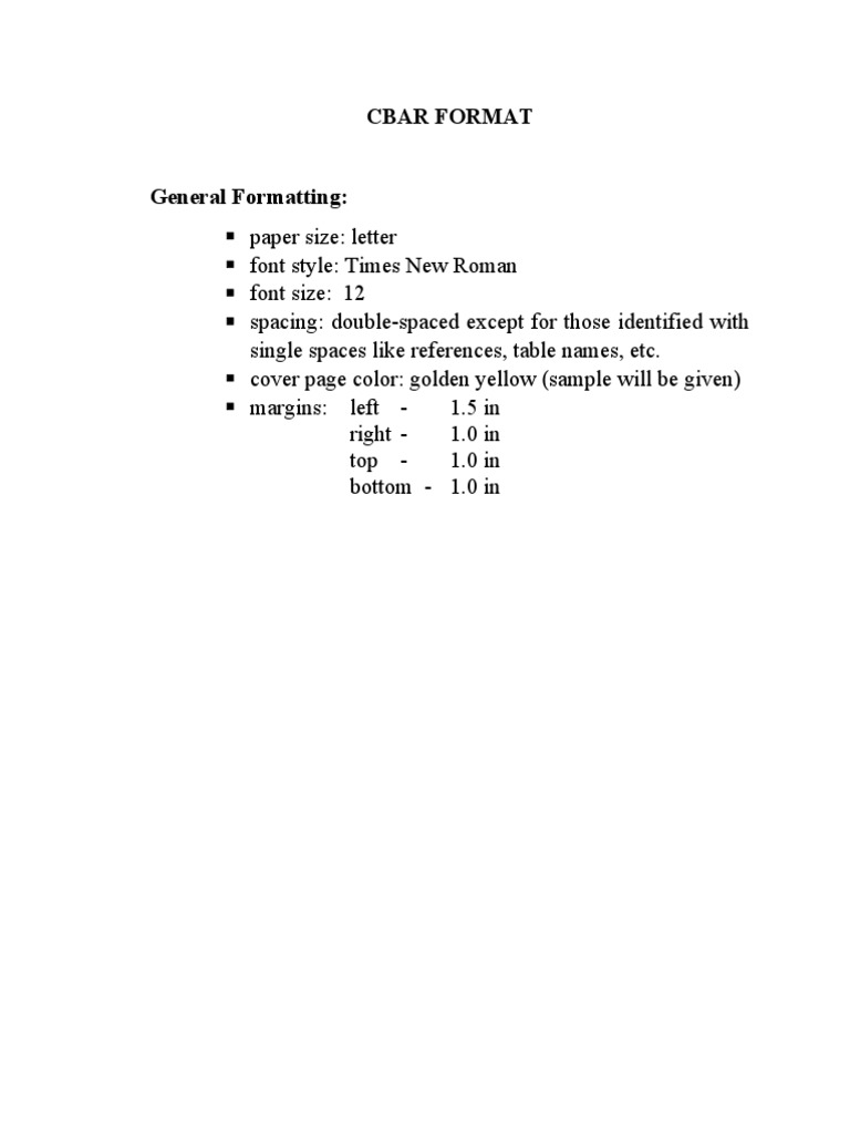 2023-CBAR-FORMATTING-GUIDE-TMP | PDF
