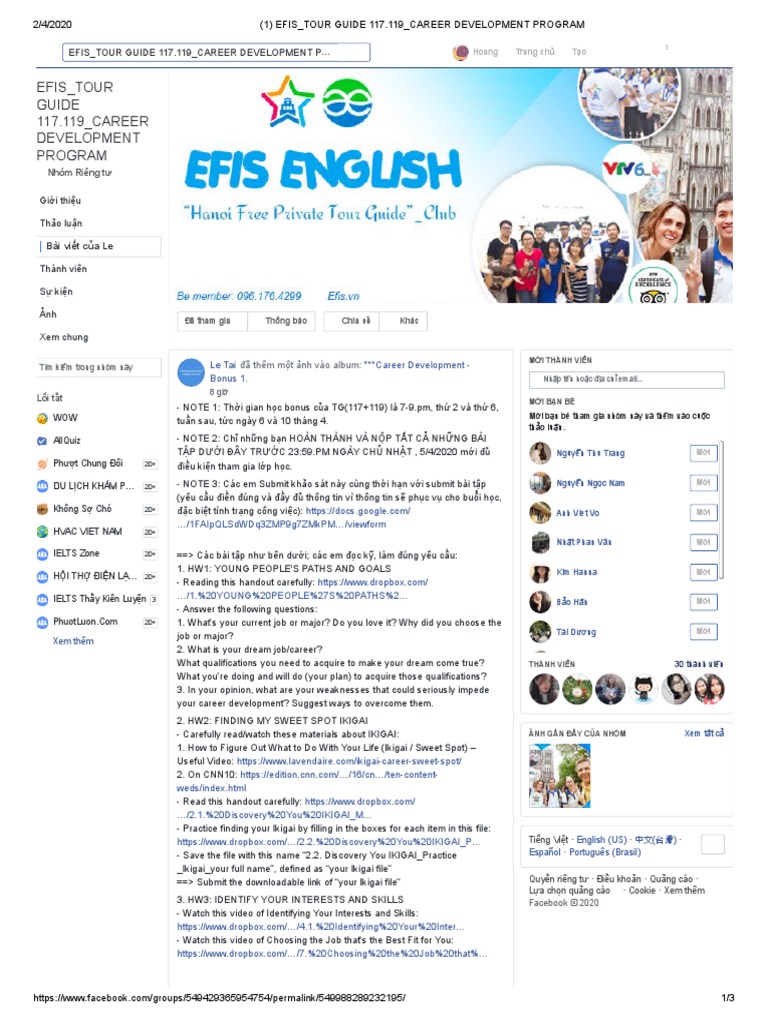 Efis - Tour Guide 117.119 - Career Development Program | PDF