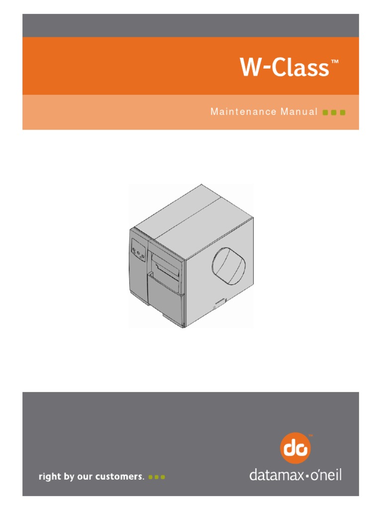 W Class Maint | PDF | Printer (Computing) | Calibration