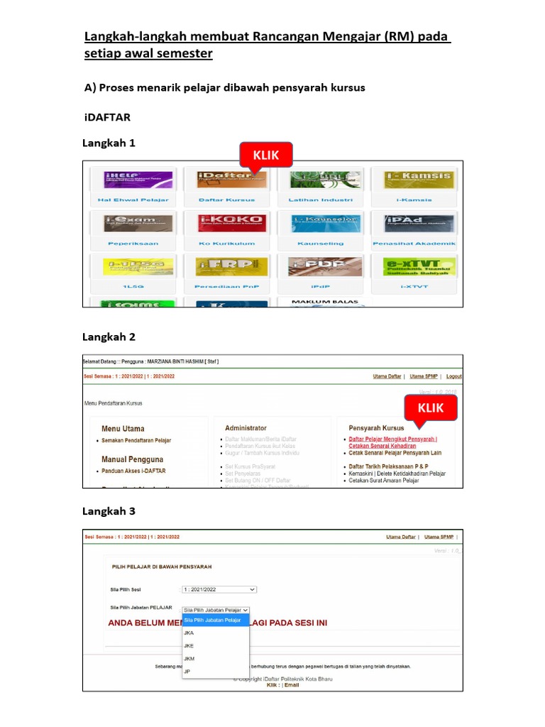 Langkah Membuat Rancangan Mengajar (RM) Pada Awal Sem | PDF