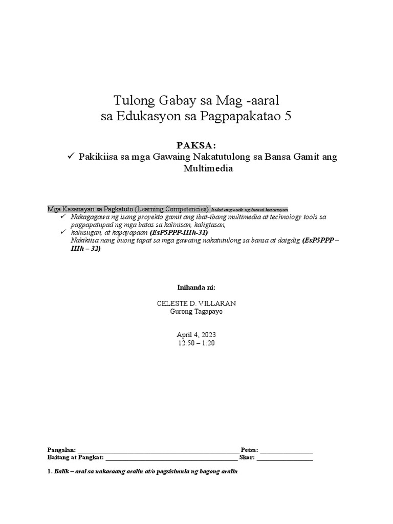 worksheet_CO1 | PDF