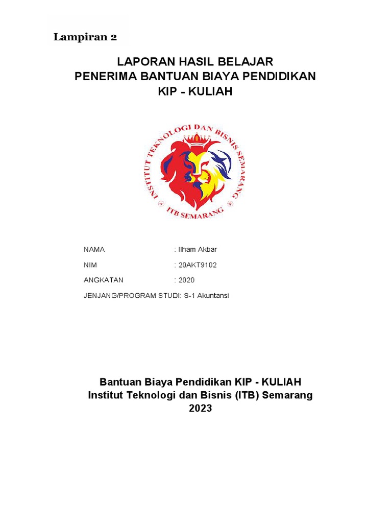 Lampiran 2 - Format Lap Hasil Belajar Kip Kuliah | PDF