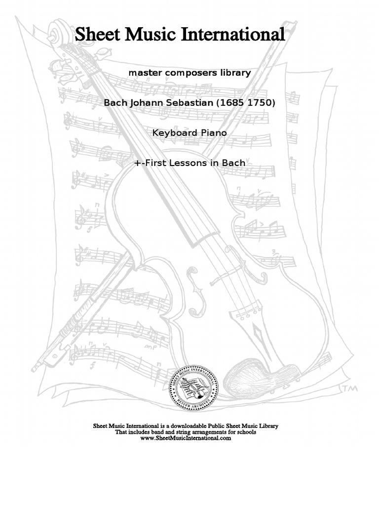 +-First Lessons in Bach | PDF