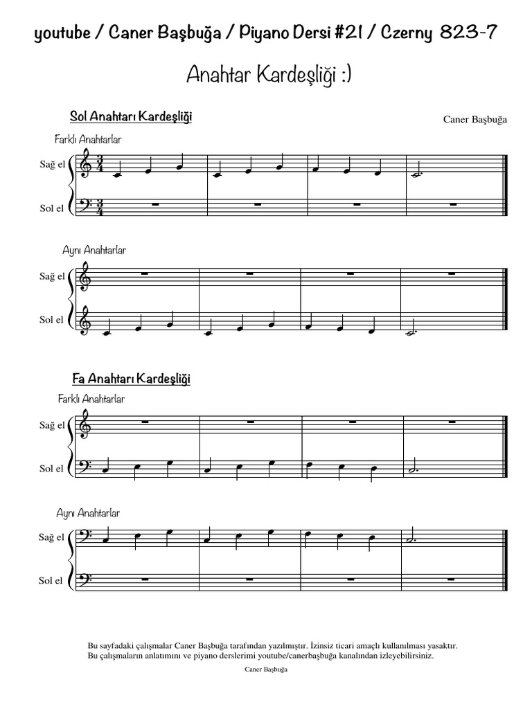 Piyano Dersi21 Caner Başbuğa | PDF