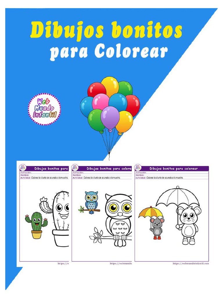 Dibujos Bonitos para Colorear | PDF