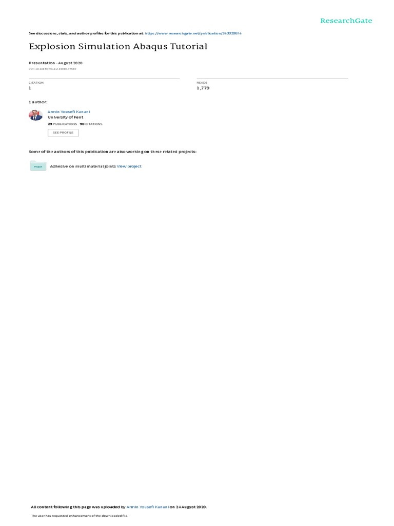 Explosion Simulation | PDF | Beam (Structure) | Mechanics