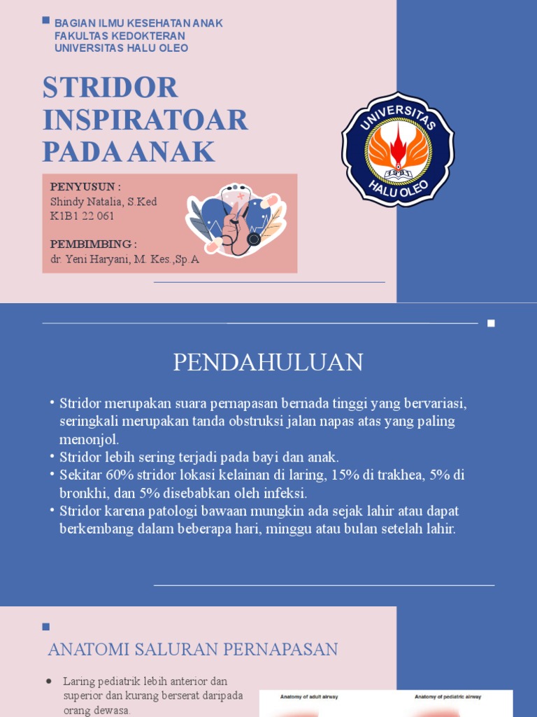 Stridor Inspiratoar pada Anak: Definisi dan Penyebab | PDF