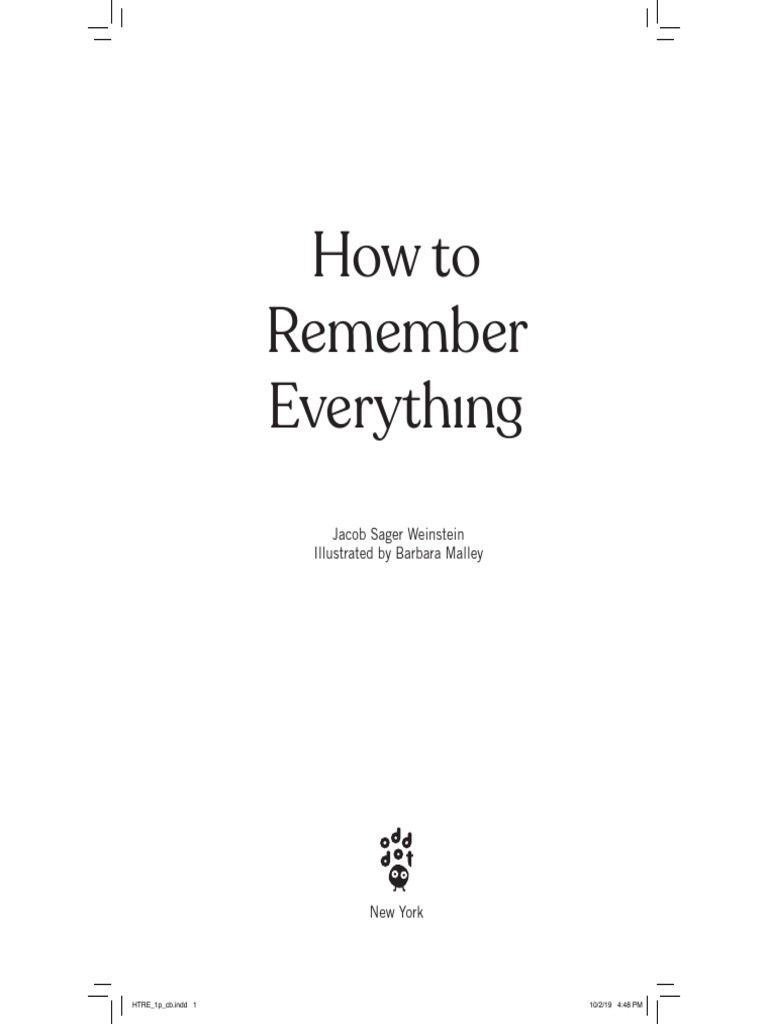 How To Remember Everything | PDF | Memory | Cognition